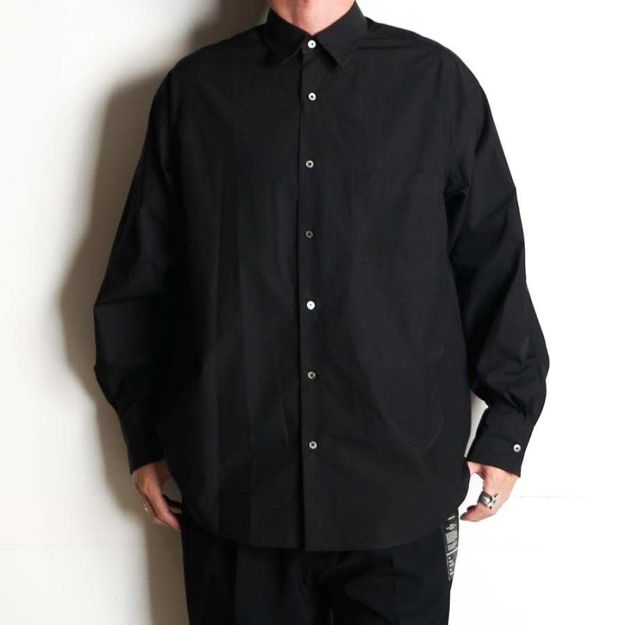 【MARKAWARE/マーカウェア】COMFORT FIT SHIRT - BLACK / オーガニックGIZA80/1タイプライター - コンフォートフィットシャツ ...
