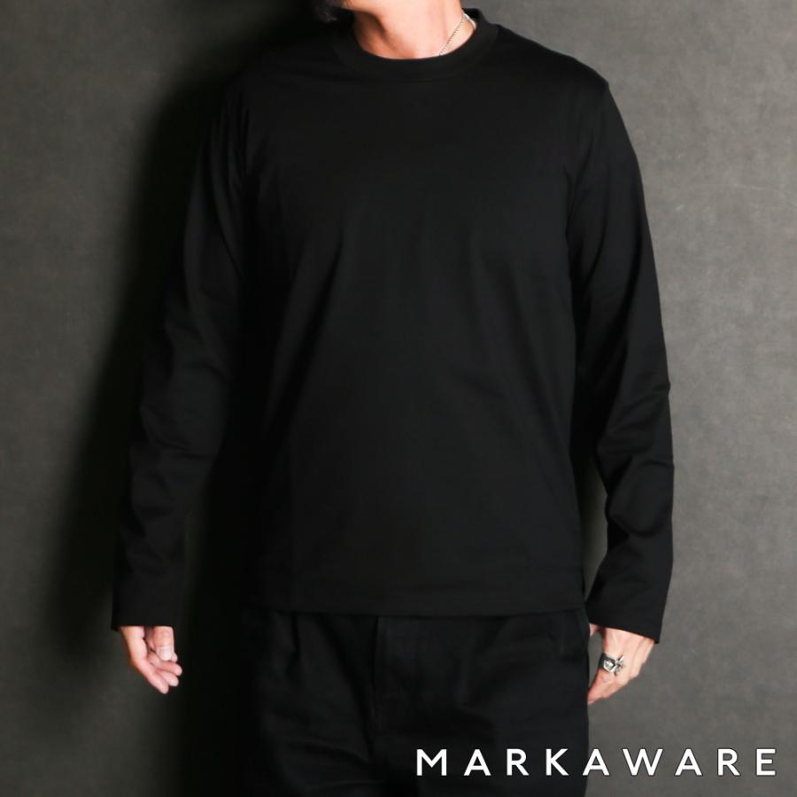 markaware 【MARKAWARE/マーカウェア】REGULAR FIT LONGSLEEVE Tee - BLACK / GIZA80/3天竺 レギュラーフィットロングスリーブTee ...