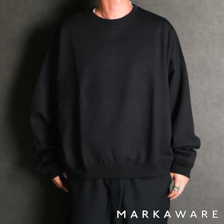 markaware 【MARKAWARE/マーカウェア】HUGE SWEAT SHORT - BLACK / オーガニックコットンヘビー吊裏毛 ヒュージスウェットショート ...