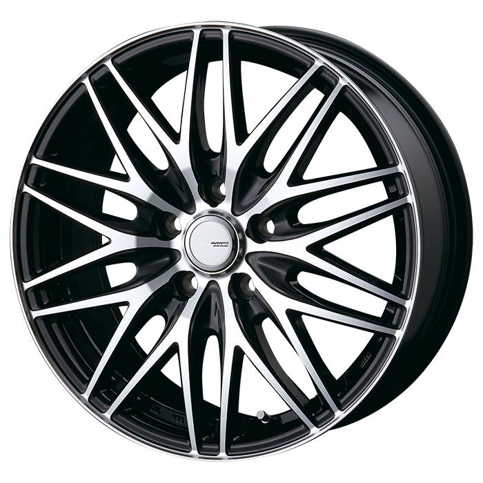 INTER MILANO 4本セット 15インチ アルミホイール 15×5.5J 5H 100 +40 インターミラノ AVENTO MR10 ブラックポリッシュ : GarageSTEP ...