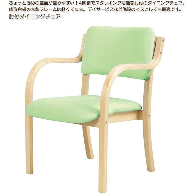 ダイニングチェア（肘付） グリーン DC-530P（GN） : 20240225042238-01729 : 家電・DIY取り扱い Chaco shop - 通販 - Yahoo!ショッピング