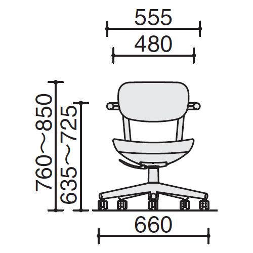 KOKUYO コクヨ パロ（pallo）背樹脂タイプ 本体色ブラック C07-B11JU-BK1 : 椅子王国ヤフー店 - 通販 - Yahoo!ショッピング