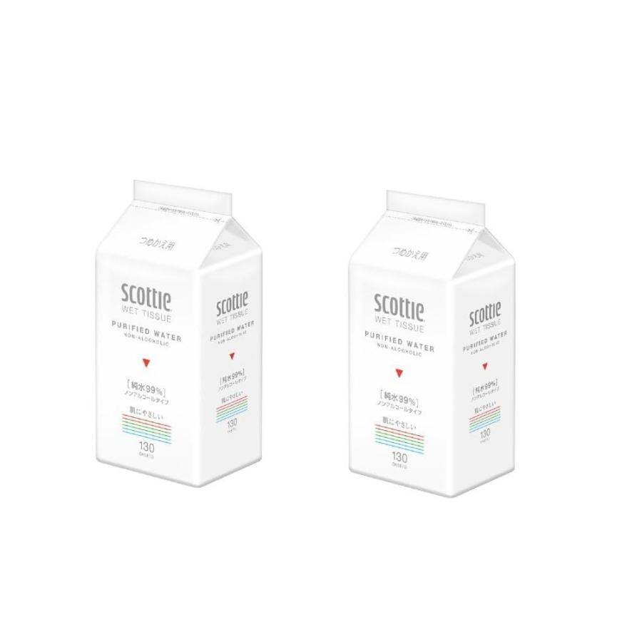 スコッティ 【まとめ買い】 ウェットティシュー 純水99% ノンアルコール 詰替用 (2セット） : チャレンジャーショップ - 通販 - Yahoo!ショッピング