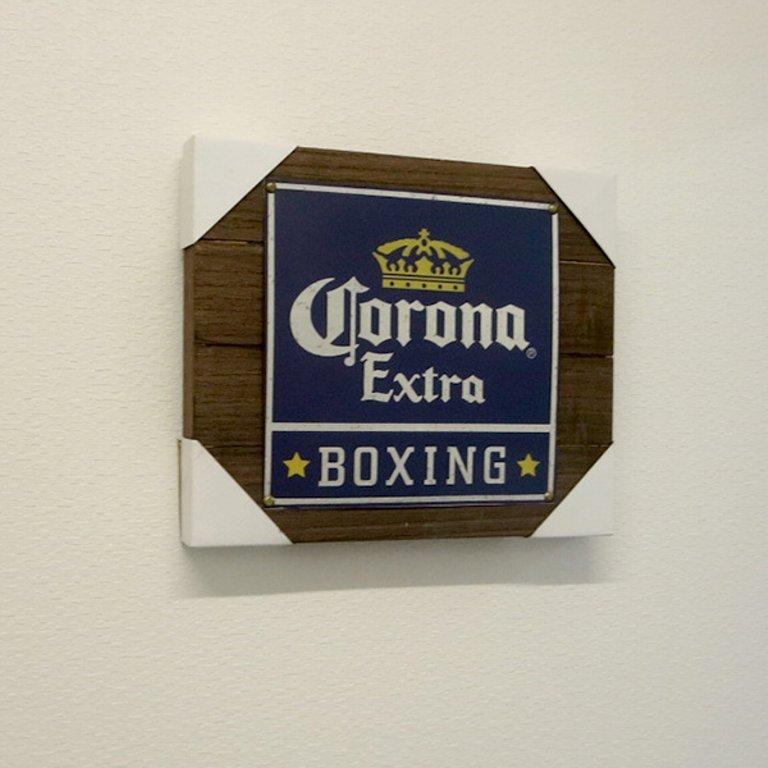 コロナ ビール ウッデン サインボード CORONA EXTRA BOXING BOXTOP : ちゃんぷ - 通販 - Yahoo!ショッピング