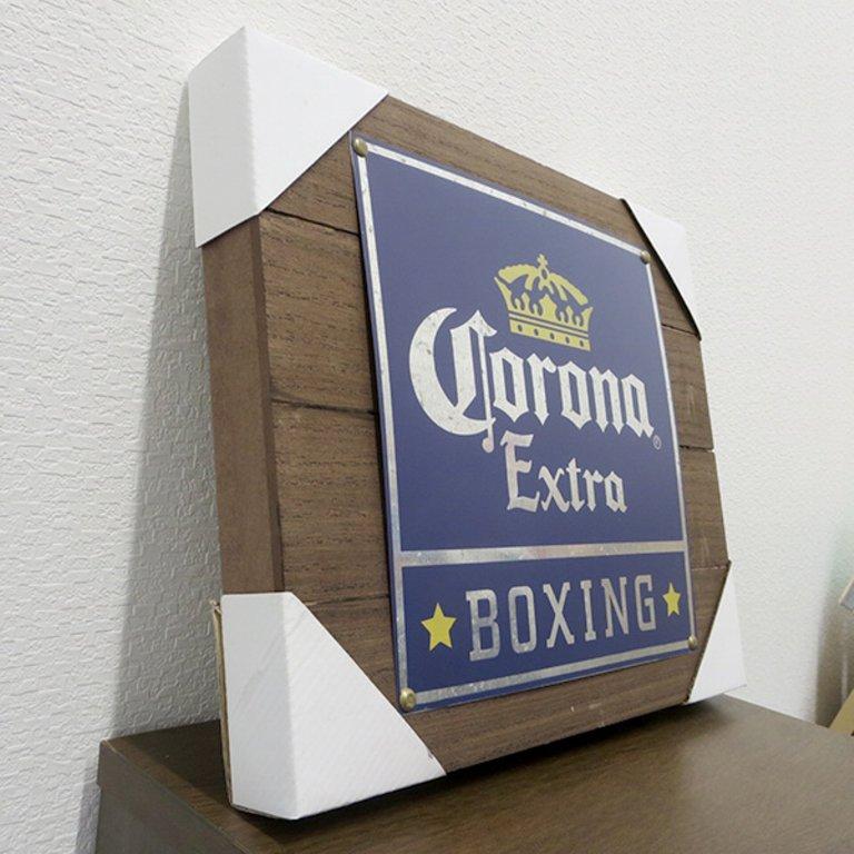 コロナ ビール ウッデン サインボード CORONA EXTRA BOXING BOXTOP : ちゃんぷ - 通販 - Yahoo!ショッピング