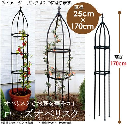 支柱 DAIM ローズオベリスク ブラックリング 直径25cm×高さ170cm : チャーム charm ヤフー店 - 通販 - Yahoo!ショッピング