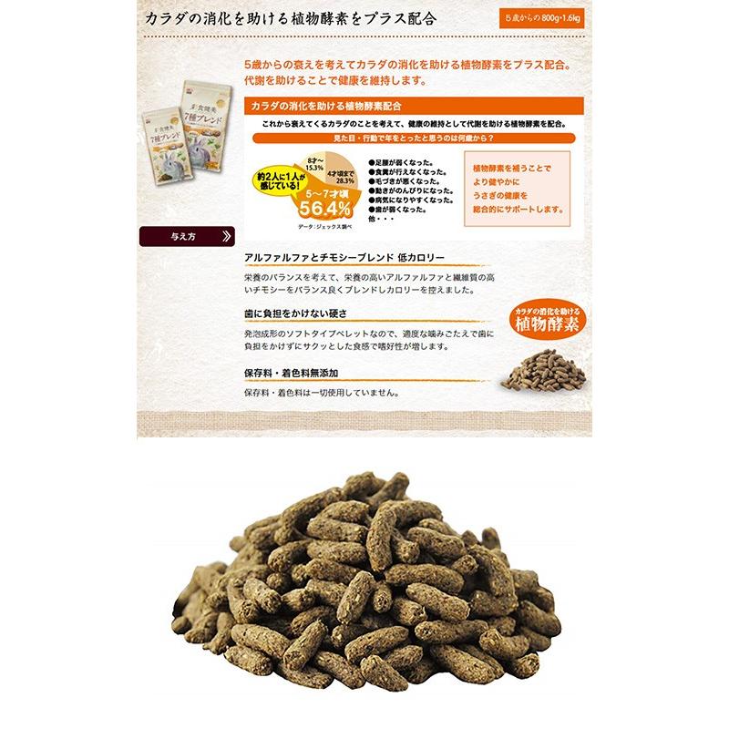 彩食健美（GEX） GEX 彩食健美 5歳からの 7種ブレンド 800g うさぎ フード : チャーム charm ヤフー店 - 通販 - Yahoo!ショッピング