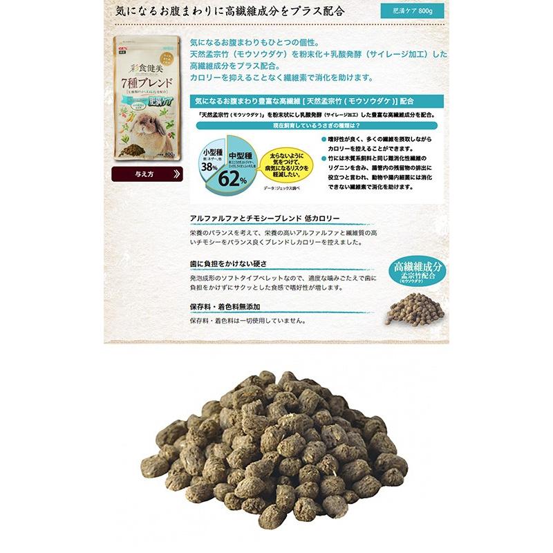 彩食健美（GEX） GEX 彩食健美 7種ブレンド 肥満ケア 800g うさぎ フード : チャーム charm ヤフー店 - 通販 - Yahoo!ショッピング