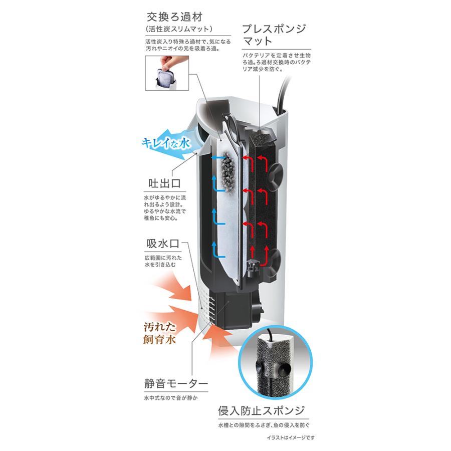GEX サイレントフロースリム ホワイトSP 水中フィルター 〜25L以下水槽 :269468:チャーム charm PayPayモール店 - 通販 - Yahoo!ショッピング