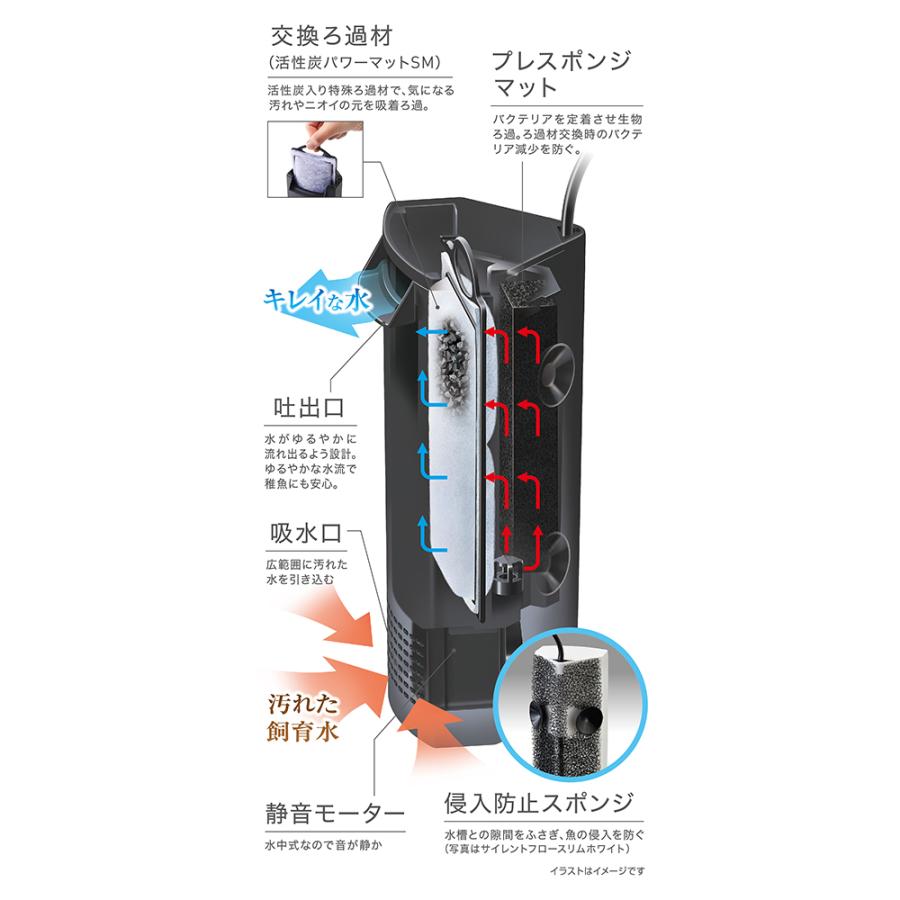GEX サイレントフローパワー ブラックSP 水中フィルター 〜35L以下水槽 :269471:チャーム charm ヤフー店 - 通販 - Yahoo!ショッピング