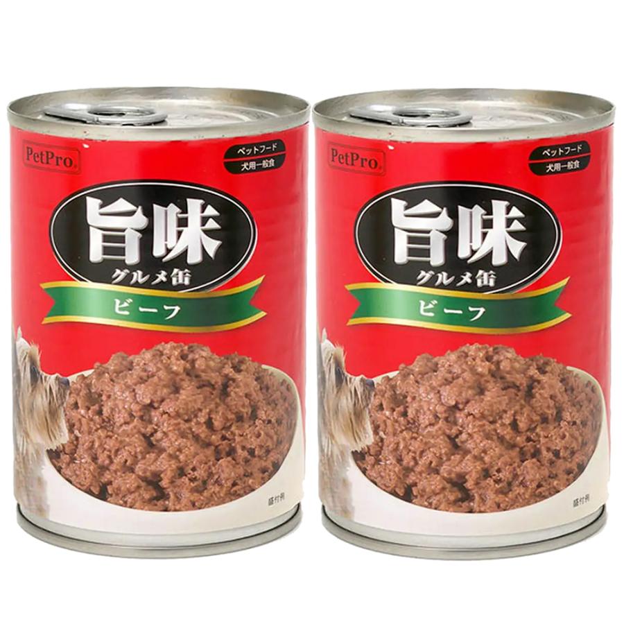 PetPro ペットプロ 旨味グルメ ビーフ 375g×2缶 ドッグフード : チャーム charm ヤフー店 - 通販 - Yahoo!ショッピング
