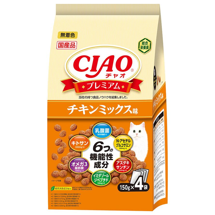 CIAO（いなばペットフード） キャットフード いなば CIAO プレミアム チキンミックス味 150g×4袋 : チャーム charm ヤフー店 - 通販 - Yahoo!ショッピング