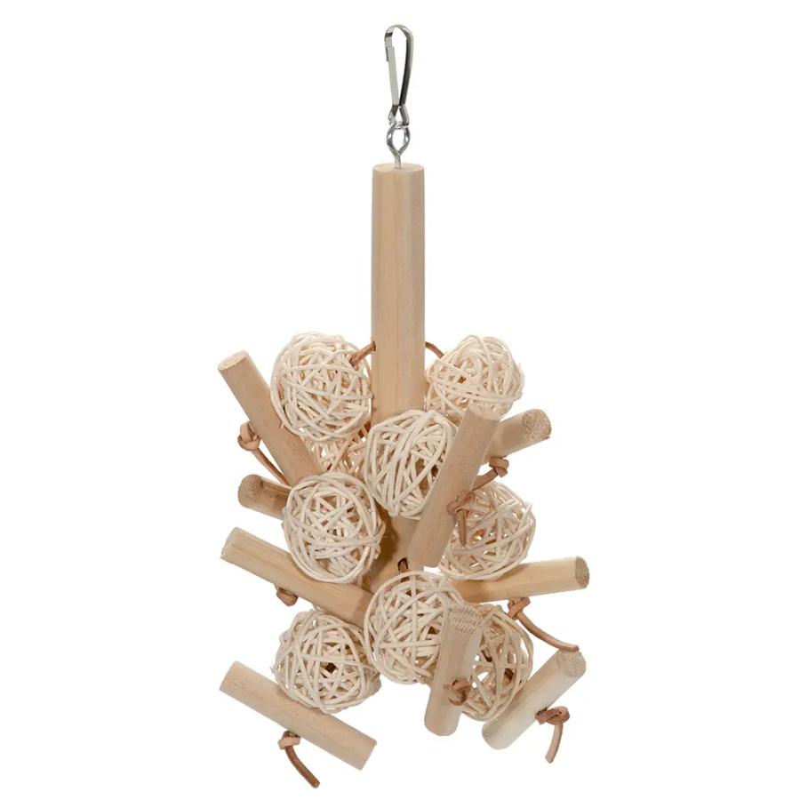 fuu fuu 鳥・小動物の吊りおもちゃ ラタンボールツリー : チャーム charm ヤフー店 - 通販 - Yahoo!ショッピング