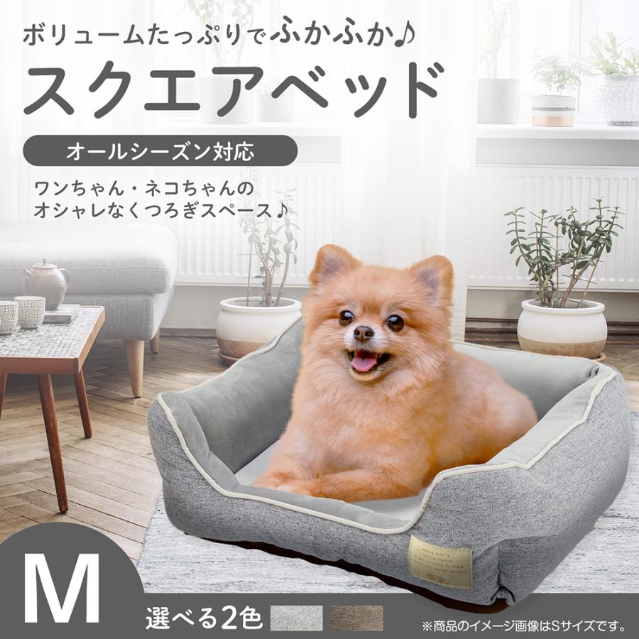PetPro ペットプロ Homey オールシーズンスクエアベッド M ブラウン : チャーム charm ヤフー店 - 通販 - Yahoo!ショッピング