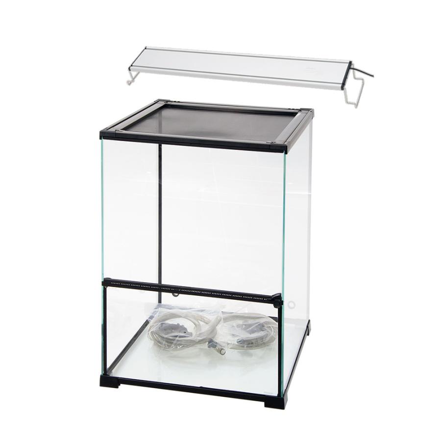 爬虫類ケージ テラスペース 45x45x60cm 穴2つあり ドレン付き ＋ アクロ RECTANGLE LED BRIGHT 450 : 308793 : チャーム charm ヤフー店 ...