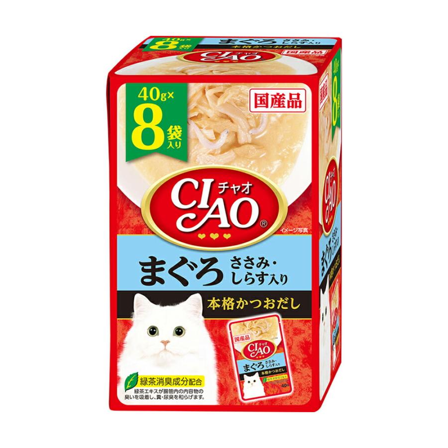 いなば CIAO チャオ パウチ 8袋入り まぐろ ささみ・しらす入り 40g×8袋×12個 : チャーム charm ヤフー店 - 通販 - Yahoo!ショッピング