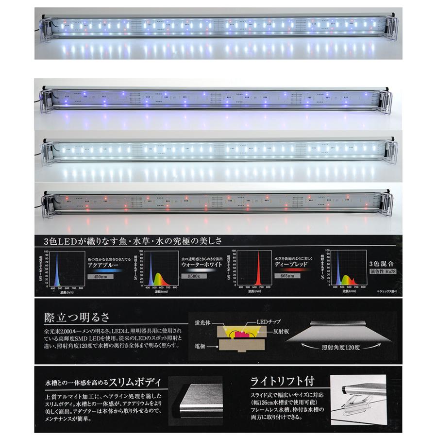 GEX GEX クリアLEDパワー3 1200 120cm水槽用照明 ライト 熱帯魚 水草 アクアリウムライト : チャーム charm ヤフー店 - 通販 - Yahoo!ショッピング