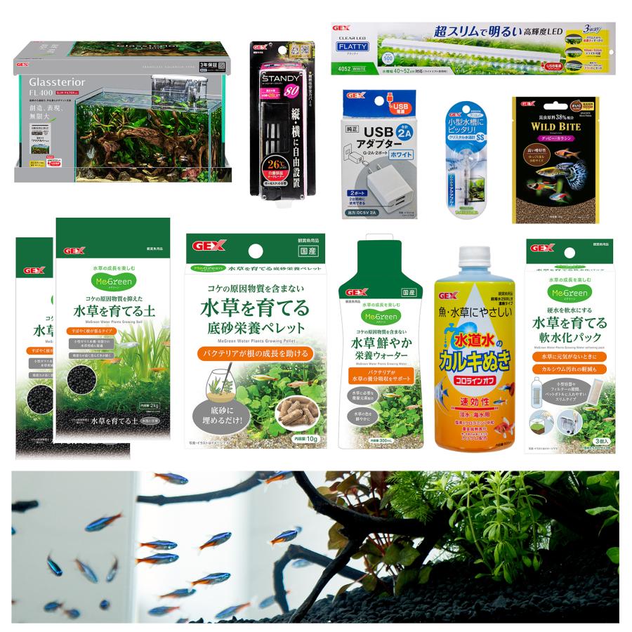 （熱帯魚）（水草）飼育セット GEX ガラス水槽 グラステリアFL400 ネオンテトラ飼育セット 本州四国限定 : 309687 : チャーム charm ヤフー店 - 通販 - Yahoo ...