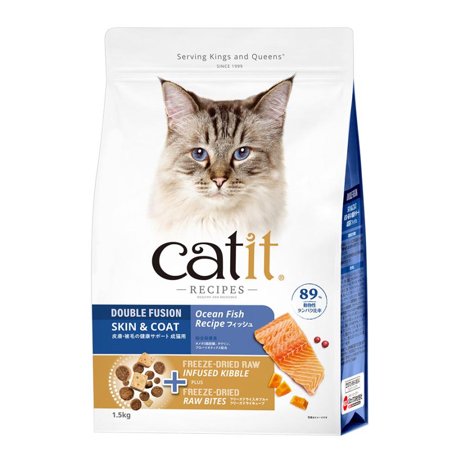 GEX Catit Recipes SKIN＆COAT 1．5kg フィッシュ 成猫 : チャーム charm ヤフー店 - 通販 - Yahoo!ショッピング