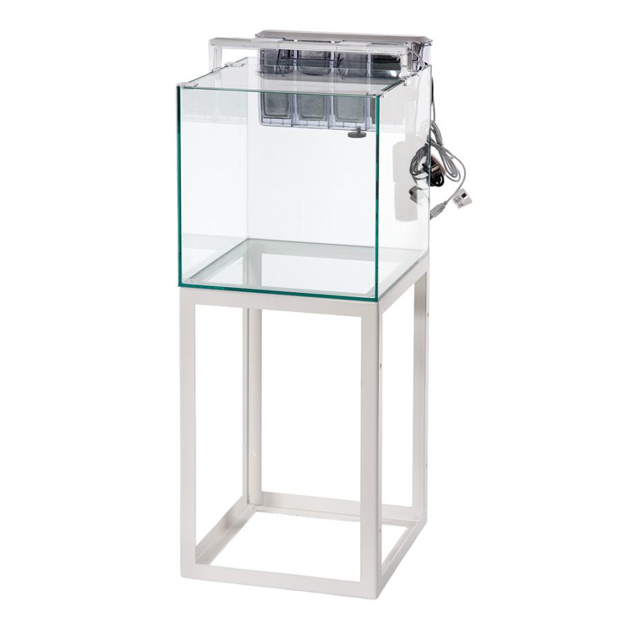 水槽セット GEX グラステリア 300キューブ 水槽台（ホワイト）＋外掛けフィルター＋照明セット 小型水槽 : チャーム charm ヤフー店 - 通販 - Yahoo!ショッピング