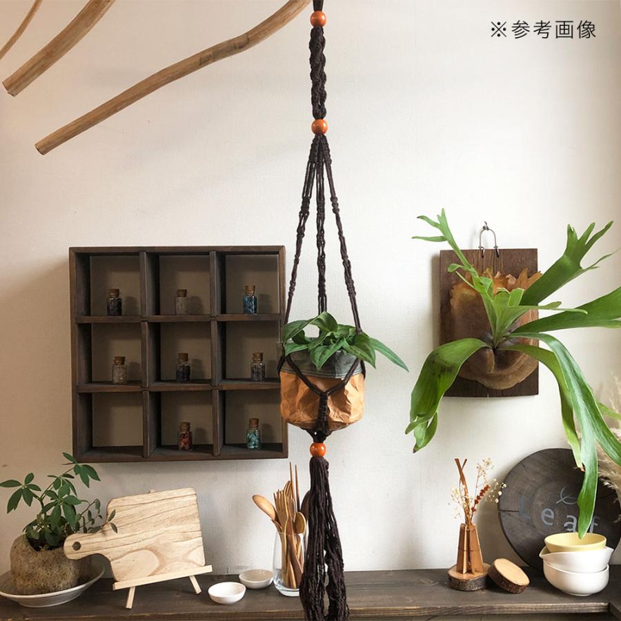 Leaf Corp マクラメプランツハンガー ウッドビーズ付き 4〜5号用 グレー 110cm : チャーム charm ヤフー店 - 通販 - Yahoo!ショッピング