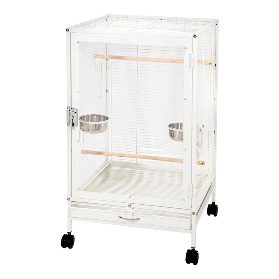 Leaf Corp 中型インコ用ケージ 幅46x奥行き46x高さ77cm 前面アクリル板 : チャーム charm ヤフー店 - 通販 - Yahoo!ショッピング