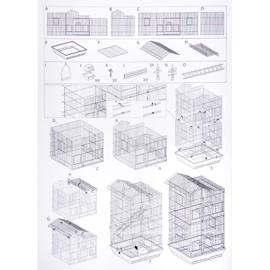 Leaf Corp 小鳥の広々ケージ 幅46x奥行き36x高さ100cm おもちゃ付き 台無し : チャーム charm ヤフー店 - 通販 - Yahoo!ショッピング