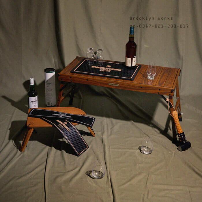( BROOKLYN WORKS BAR MAT / バーマット Lサイズ ) ブルックリーンワークス キャンプ camp アウトドア ラバー ...