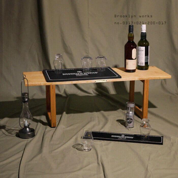 ( BROOKLYN WORKS BAR MAT / バーマット Lサイズ ) ブルックリーンワークス キャンプ camp アウトドア ラバー ...