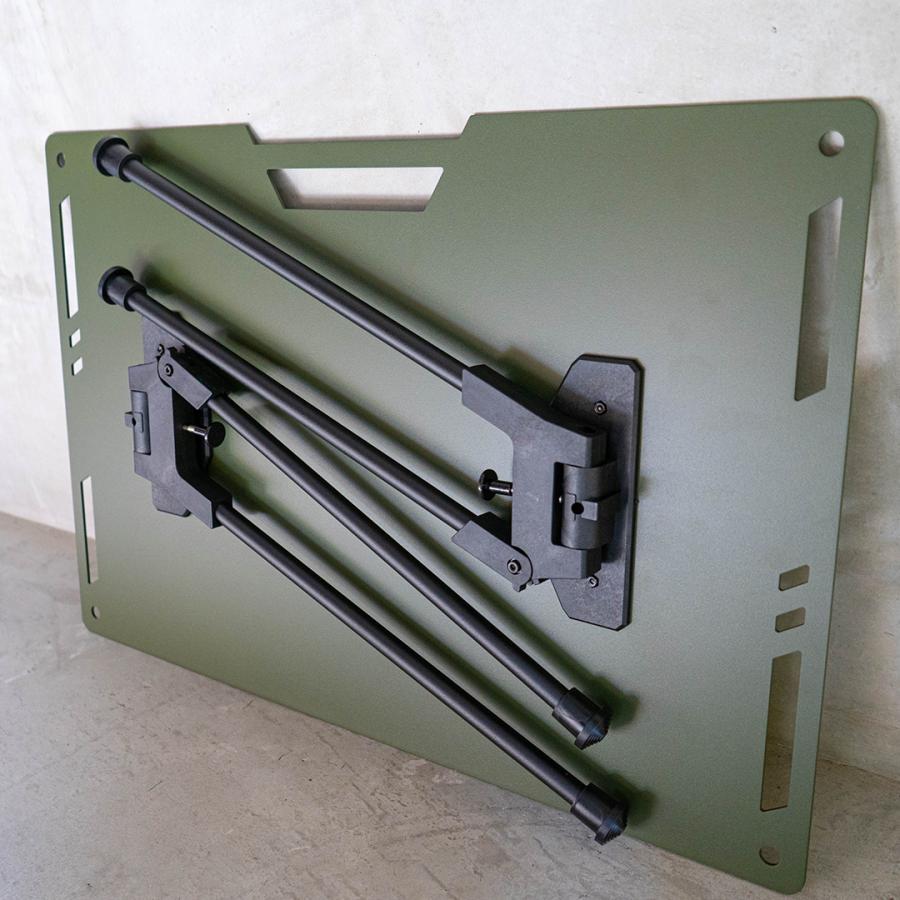 ( WIWO Amy camp table / ウィーオ エイミーキャンプテーブル ) カーキ ブラック 収納バッグ付き 折りたたみ 軽量 キャンプ アウトドア ミリタリー アルミ ...