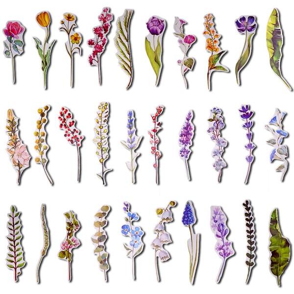 hanairo しおり ブックマーク 可愛い 綺麗 高品質な紙 (花 30枚) : チャンスAA - 通販 - Yahoo!ショッピング