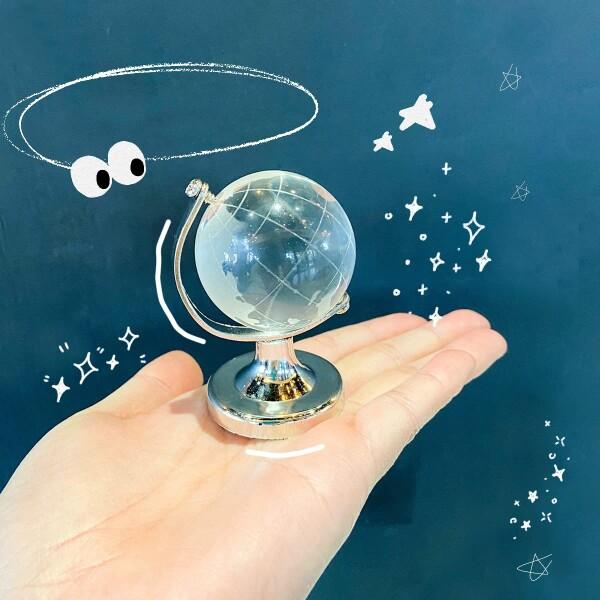 everyday objects 360°回転ミニ地球儀 ガラス 置き物 水晶 飾り物 クリア 工芸品 地球儀 置物 インテリア おしゃれ : チャンスAA - 通販 - Yahoo!ショッピング