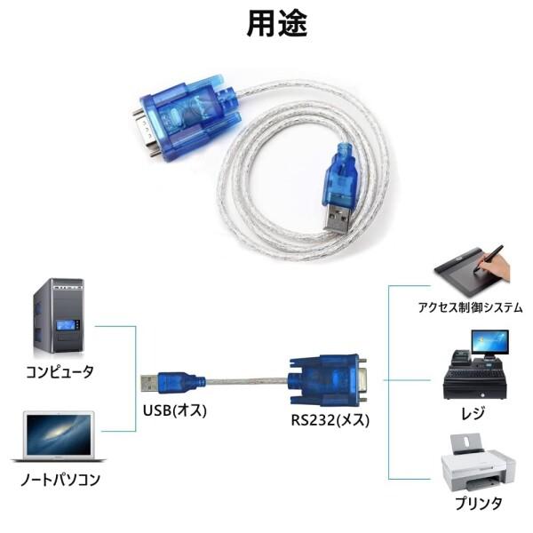 YFFSFDC USBシリアルケーブル USB-RS232C 変換 クロス接続 クロスケーブル DB9メス USBオス DB9変換シリア : 49063181432 : チャンスAA - 通販 ...