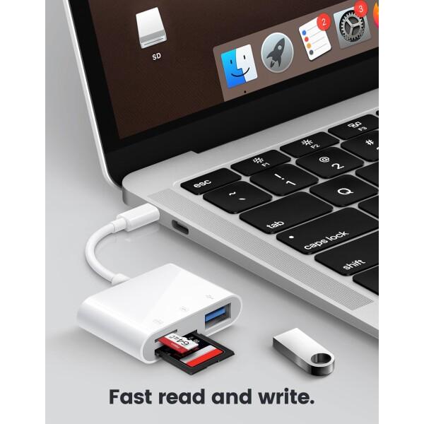 Oyuiasle USB C SD カード リーダー、iPad/Mac 用の USBC - SD カード リーダー TypeC アダプター、Mac/iPad Pro/A ...