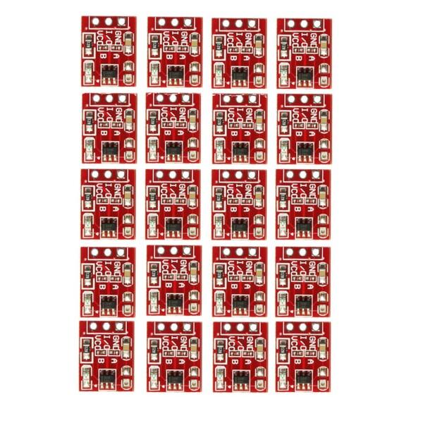 Hailege 20個セット TTP223容量性スイッチボタンモジュールセルフロック高低レベル出力2.5-5.5V : チャンスAA - 通販 ...