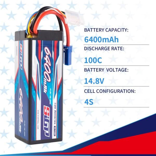 SIGP 4S 14.8V 6400mAh リポバッテリー 100C EC5プラグ ハードパック RC 無人ヘリコプターRCトラックRCトラ : チャンスAA - 通販 - Yahoo!ショッピング