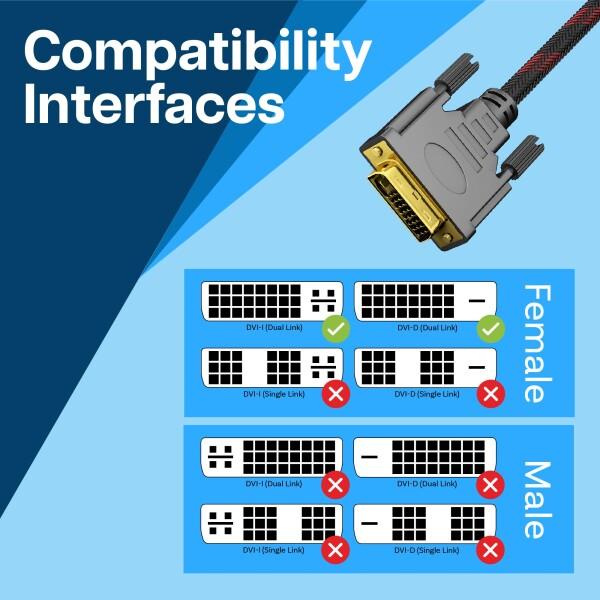 MMOBIEL DVI オス - DVI オス アダプター - DVI-D デュアル リンク - DVI-D デュアル リンク - ビデオ ケー :49069195071:チャンスAA ...