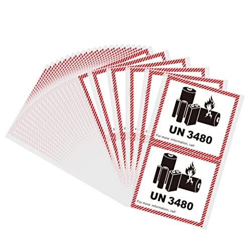 Hybsk un3480 電池 ステッカー 荷札 輸送ラベル 注意シール 矩形海運120 mm×110 mmリチウムイオン シー : チャンス ...