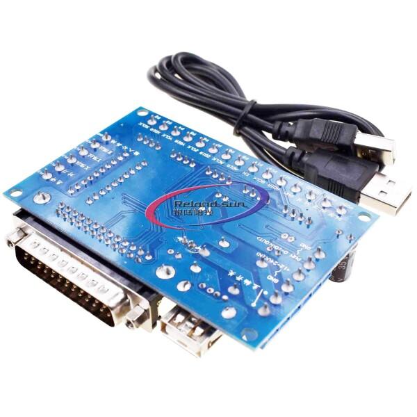 2pcs 5 Axis Cnc Breakout Board Interface Adapter With Usb Cable For Stepper Motor Driver Mach3