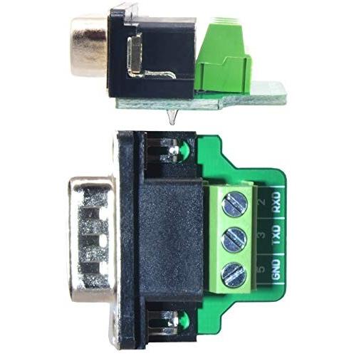 オーディオファン D-SUB 9ピン メス TX+RX+GND 3端子基板 ロックナット RS232 DB9 DB-9 シリアル 通信 コネ ...