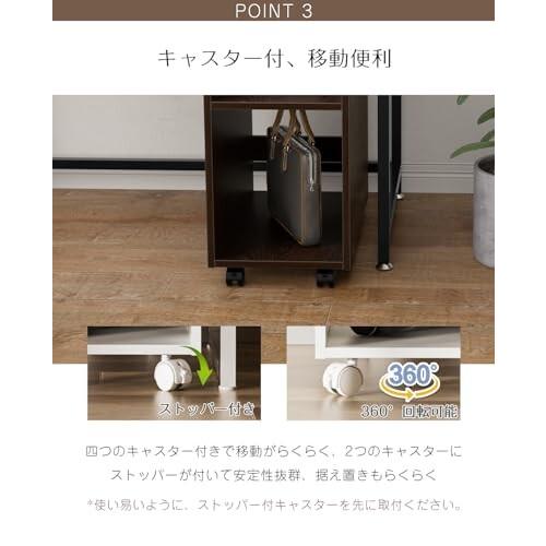 DEWEL pcワゴン 高さ60cm pcラック デスク下 スリム キャスター付き 棚板高さ3段調節 移動便利 丸角 : 49071079201 : チャンスAA - 通販 - Yahoo ...