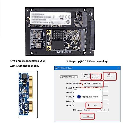 NFHK デュアルMSATA NGFF B+M SSDカード JBOD Raid0 スパンブリッジ 2.5インチ SATA コンボ HDD ディスクドラ : チャンスAA - 通販 ...