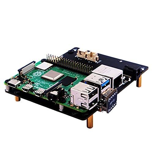 GeeekPi Raspberry Pi 4 SATA X825 V2.0 Raspberry Pi 4 model B X825 V2.0 2.5インチSATA HDD/SSD拡張ボード ...