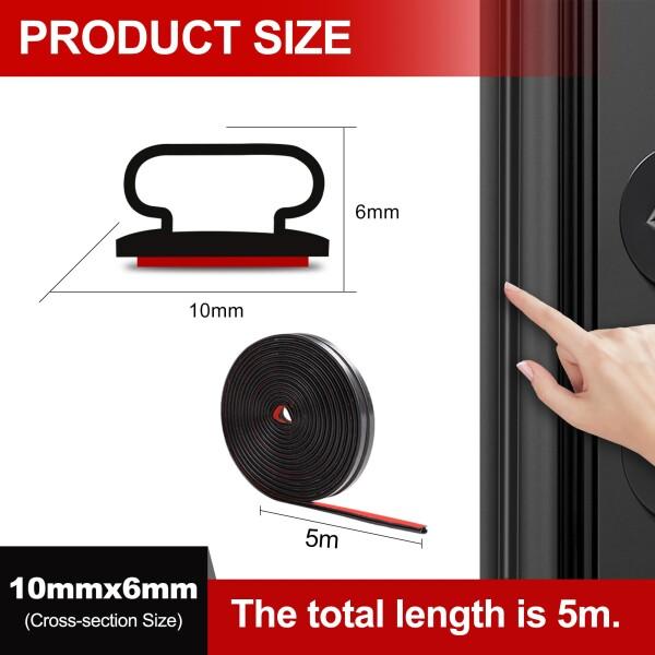 JUNARTシリコーンゴムドア&ウィンドウシール、柔軟性の高隙間テープ 粘着性 耐衝撃性 防塵 シー : チャンスAA - 通販 ...
