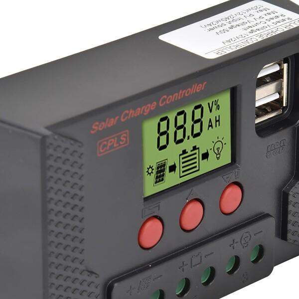 Ongwan チャージコントローラー ソーラー充電 コントローラ 30A12V / 24V 2USBポート付き インテリジェ : チャンスAA - 通販 - Yahoo!ショッピング