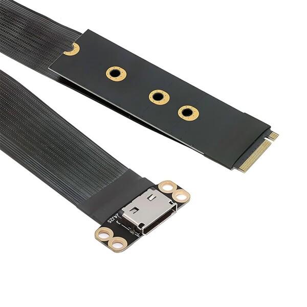 xiwai M.2 M-Key 2280 NGFF PCI-E4.0 to Oculink SFF-8612 SFF-8611 ホストケーブル ...