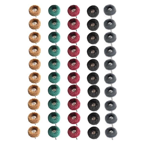 ?YFFSFDC 繊維バフ ホイール ナイロン 布ブラシ 3mm軸 50個セット 電動 リューター 研磨バフ 鏡面研 : チャンスAA - 通販 - Yahoo!ショッピング