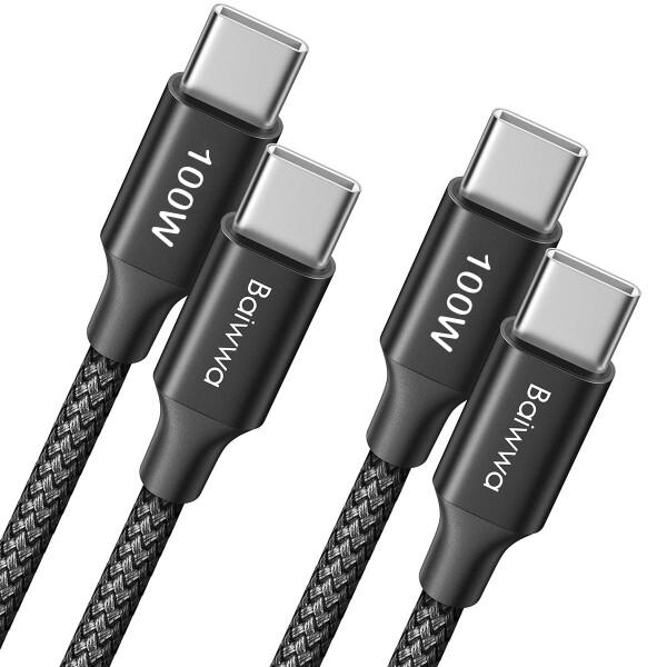 USB C ケーブル PD対応 100W/5A急速充電 タイプC USBC & USB-C 高耐久ナイロン MacBook Air、MacBook P : チャンスAA - 通販 ...