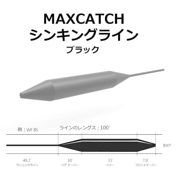 M MAXIMUMCATCH Maxcatch フル シンクフライライン 3ips/6ips ウェイトフォワード 100フィート シンキング ...
