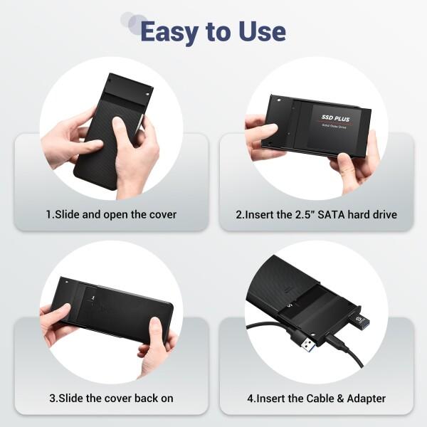 充電しながら自動バックアップ iPhone iPad Android 2.5インチ HDD SSDケース USB3.0 タイプC 接続ハ : チャンスAA - 通販 - Yahoo!ショッピング